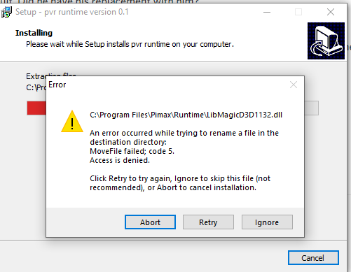 LibmagicD3D1132.DLL Error occured trying to rename file. Access denied. Trojans, We page unsafe ...